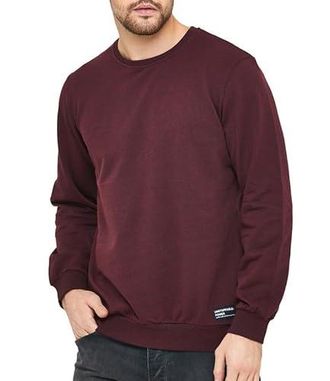 Comeor Sweat Pull Homme sans Capuche Pullover Sweatshirts (Bordeaux S)