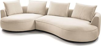 Studio Copenhagen home24 Bigsofa Beige Webstoff Saia 322 x 82 x 154cm Ausrichtung links Modern