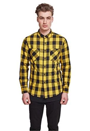 Urban Classics Checked Flanell Shirt Chemise, blk/Honey, XL Homme