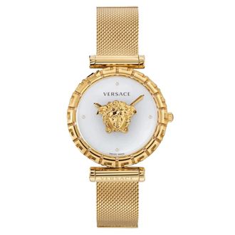 Versace Femme, Accessoires, Jaune, Taille: ONE Size &Eacute;l&eacute;gante montre analogique &agrave; quartz