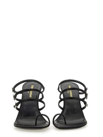 Saint Laurent Viscose and Silk Sandal - Black