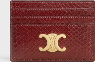 Celine Python Card Case - Red