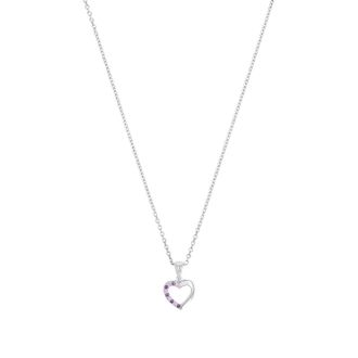 Prinzessin Lillifee 925 Sterling Silber M&auml;dchen Kinder Schmuck, mit Zirkonia synth., Lila, Herz, Kommt in Schmuck Geschenk Box