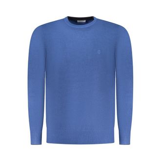 Coveri Moving Blauer Viskose Herrenpullover