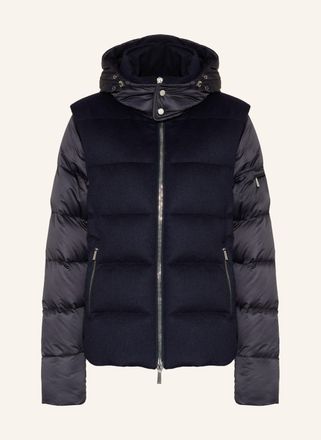 Moorer Moorer Daunenjacke Casciano Im Materialmix Mit Abnehmbaren &Auml;rmeln blau