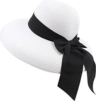 Generic Chapeaux partenaires de protection plage &eacute;t&eacute; mode soleil paille pliable femmes chapeau chapeau chapeau casquettes de baseball casquettes g&eacute;antes blanc