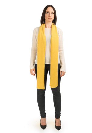 DALLE PIANE CASHMERE Breiter schal aus 100% Kaschmir - Made in Italy - für Frau, Farbe: Gelb, Einheitsgröße