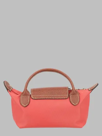 Longchamp Womens Pouch Le Pliage Original Pink Polyamide Handbags Hand Bags