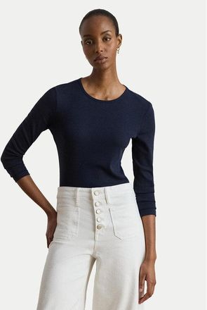 Lauren Ralph Lauren Bluse 200680399020 Dunkelblau Slim Fit