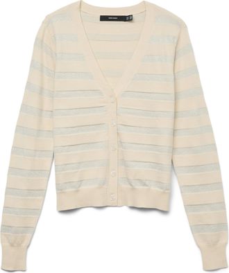 Vero Moda Vmhappyshine Stripe Ls V-Neck Cardigan