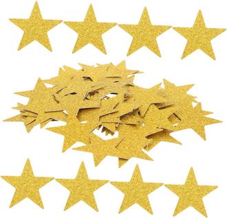 DOITOOL 100 Stück Doppelseitige Goldene Papiersterne Glänzendes Sternkonfetti für DIY Bastelprojekte Geburtstagsfeier Tischdeko Elegante Party Hochzeitsdekora