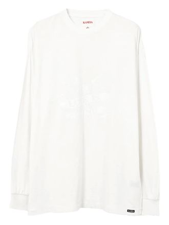 Bows & Arrows Langarmshirt mit Adler-Print - Wei&szlig;