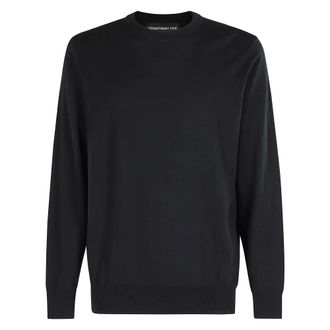 Department Five Baumwoll Seiden Rundhals Pullover - - Knitwear - Herren - Schwarzk - S
