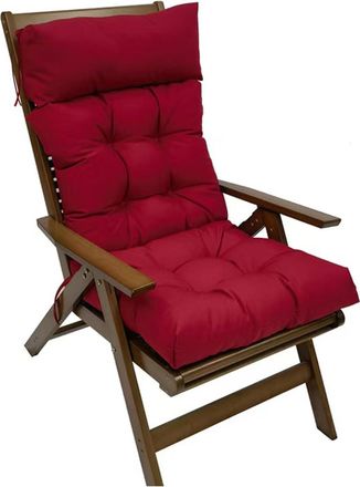 Generic Hochlehner Auflage, Sitzkissen Hochlehner Rückenkissen Mit Abnehmbarem Kopfpolster, Gartenstuhl Sitzauflage Niederlehner Stuhlkissen Sitzpolster for H