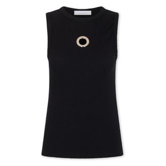Paco Rabanne Tanktop aus Baumwolle - - Tops - Damen - Schwarzk - L