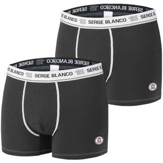 Serge Blanco Lot de 2 Boxers homme avec surpiq&ucirc;res Class