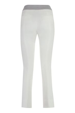 PESERICO Womens White Cropped Trousers