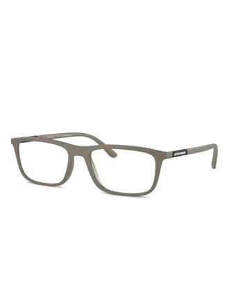 Emporio Armani lunettes de vue à monture rectangulaire - Gris