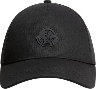 Moncler Moncler Cotton Gabardine Baseball Cap, Men, Black, Size: One Size