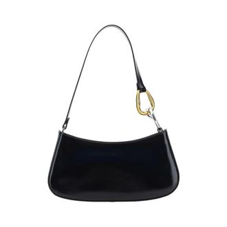 Staud Leder-Schultertasche mit Snap-Haken-Detail - - Bags - Damen - Schwarzk - ONE SIZE
