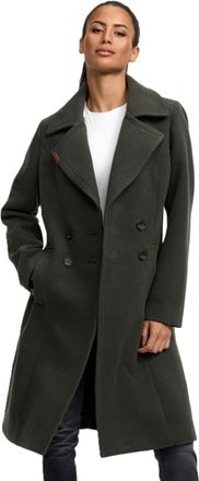 Navahoo Damen Mantel Trenchcoat Winterjacke Wintermantel B661 [B661-Wooly-Dunkegrün-Gr.XXL]