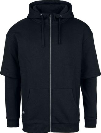 RED by EMP Herren Schwarze Kapuzenjacke im Double Layer Look S