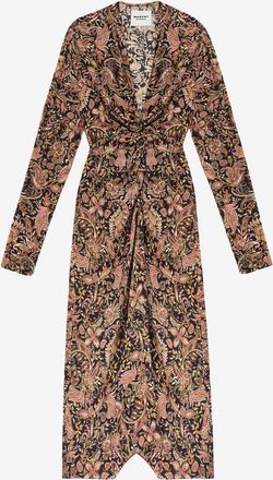Isabel Marant Robe Zeliha - Femme - Noir-ocre - Taille 34 - Marant &Eacute;toile