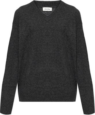 American Vintage Homme, Pulls, Gris, Taille: S Pull col en V Raxow
