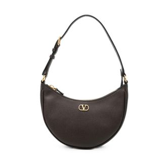 Valentino Garavani VLogo Leder Schultertasche - - Bags - Damen - Braun - ONE SIZE