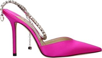 Jimmy Choo London Saeda Femmes Sandales Fuchsia Satin