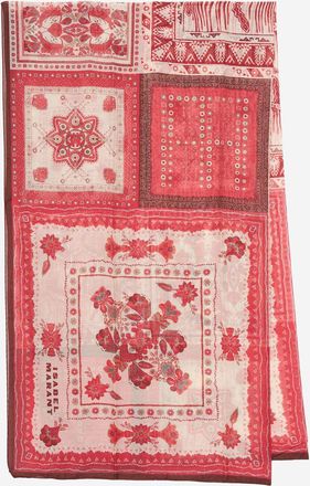 Isabel Marant Foulard Luana - Femme - Rouge Et &Eacute;cru - Isabel Marant