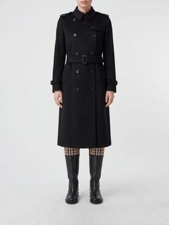 Burberry Trench long &agrave; double boutonnage en pur cachemire
