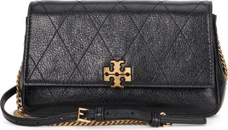 Tory Burch Womens Shoulder Bag Charlie Black Leather Calfskin