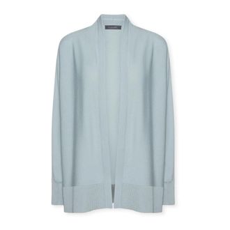 Elena Miro Offener Cardigan aus Viskosemischung - - Knitwear - Damen - Blau - 2XL
