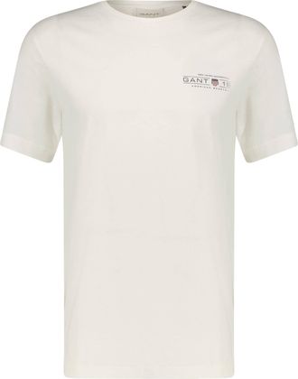 GANT Herren Printed Graphic SS T-Shirt, Eggshell, 56