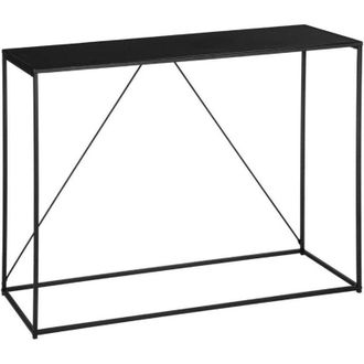 Atmosphera Console en m&eacute;tal pour fournir lentr&eacute;e ou le salon de couleur noire l. 120 x P. 40 x H. 85 cm