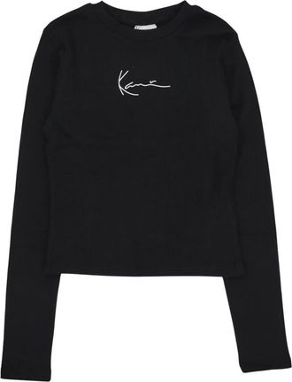 Karl Kani Small Signature Short Rib Langarmshirt - - Tops - Damen - Schwarzk - M