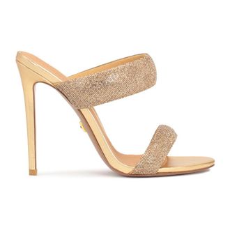 Kazar Goldene Mules mit glitzernden Riemen - - Shoes - Damen - Gelb - 41 EU