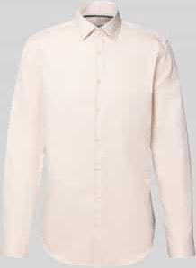 Jake*s Slim Fit Business-Hemd mit Knopfleiste