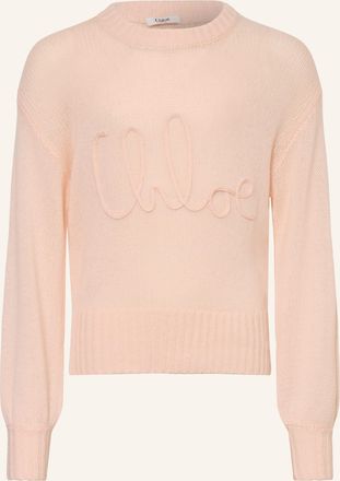 Chlo&eacute; Pullover Mit Cashmere pink