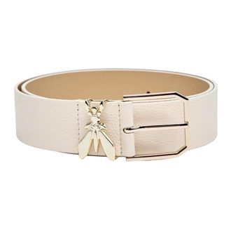 Patrizia Pepe Femme, Accessoires, Blanc, Taille: S Ceinture en cuir de veau martel&eacute; taille basse