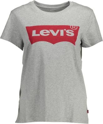Levi's Femme, Tops, Gris, Taille: 36 FR T-shirt en Coton Marron pour Femme