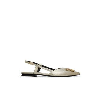 Fabi Graue Schlangenmuster-Lederslingback-Schuhe - - Shoes - Damen - Grau - 36 EU