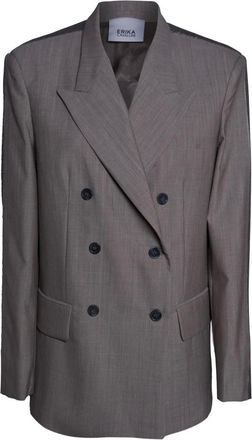 Erika Cavallini Semi Couture Femme, Vestes, Gris, Taille: 38 FR Glen Blazer