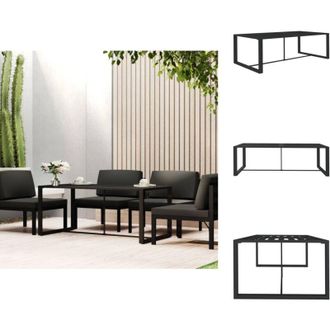 vidaXL Garten-Esstisch Anthrazit 120x60x66 cm Aluminium - Gartentisch - Esstisch - Aluminiumtisch - Outdoortisch - Terrassentisch