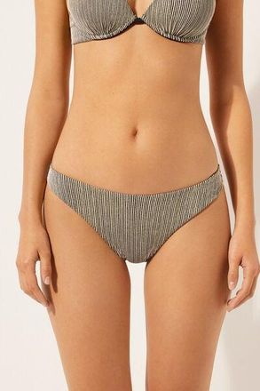 Calzedonia Bikinihose Golden Stripes Gelb