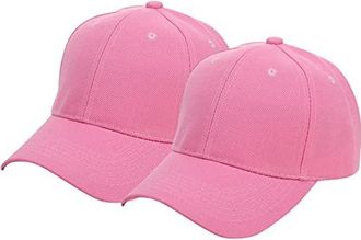 Generic Casquette de baseball r&eacute;glable de couleur unie pour femme 2 pi&egrave;ces chapeau dext&eacute;rieur casquette de sport d&eacute;t&eacute; d&eacute;contract&eacute;e et de baseball pour hommes 