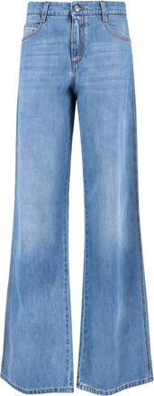 Ermanno Scervino Femme, Jeans, Bleu, Taille: 36 FR Wide Jeans