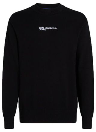 Karl Lagerfeld Logo Knit Sweater, Black, XL