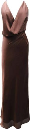 Rotate Rotate Birger Christensen, Femme, Robes, Brun, Taille: 38 FR Robe de Soir&eacute;e